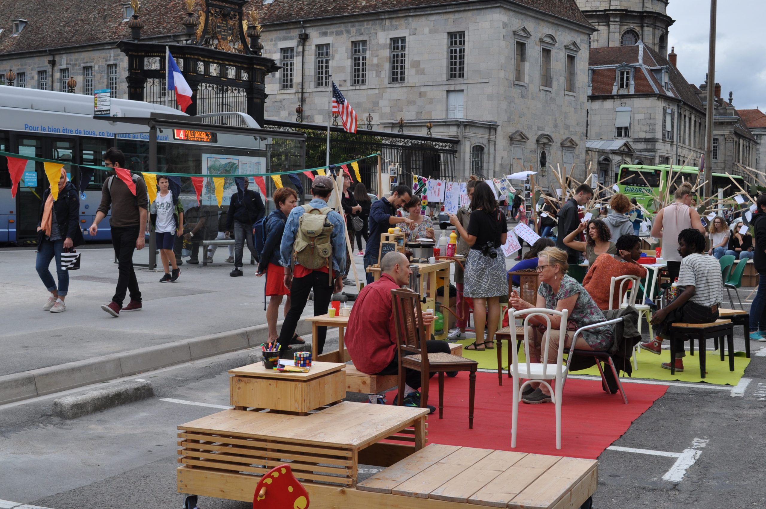 Parking Day, place Saint-Jacques, Besançon – Hôp Hop Hop